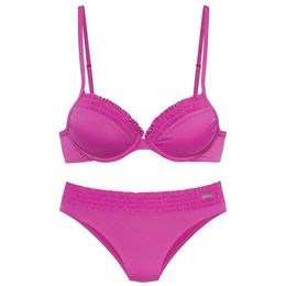 Buffalo Set: Bügel-Bikini 'Chora' pink Gr. 36 Cup C. Mit Raffung. Mit Bügel