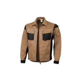 Qualitex HIGH QUALITY WORKWEAR Bundjacke PRO khaki/schwarz Damen: 62 Herren: 4XL