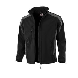 Qualitex HIGH QUALITY WORKWEAR Softshelljacke softshell schwarz/grau Damen: 60 Herren: 4XL