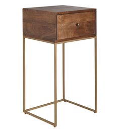 FineBuy Nachttisch Massivholz Schublade Nachtkonsole Boxspringbett Nachtkommode Stauraum