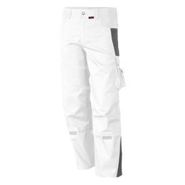 Qualitex HIGH QUALITY WORKWEAR Bundhose PRO wei&szlig;/grau Damen: 36 Herren: 42