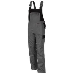 Qualitex HIGH QUALITY WORKWEAR Latzhose image mittelgrau/schwarz Damen: 48 Herren: 54