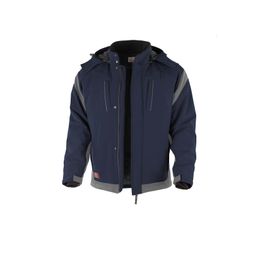 Qualitex HIGH QUALITY WORKWEAR Softshelljacke PRO Winter marine/grau Damen: 64 Herren: 5XL
