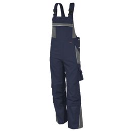 Qualitex HIGH QUALITY WORKWEAR Latzhose PRO marine/grau Damen: 54 Herren: 60