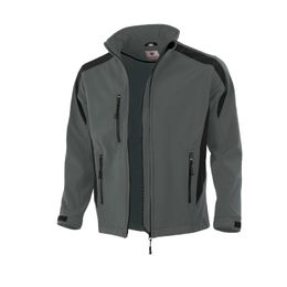 Qualitex HIGH QUALITY WORKWEAR Softshelljacke softshell grau/schwarz Damen: 32 Herren: XS