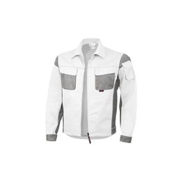Qualitex HIGH QUALITY WORKWEAR Bundjacke PRO wei&szlig;/grau Damen: 58 Herren: 3XL