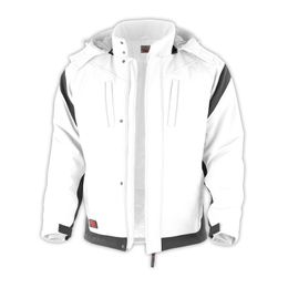 Qualitex HIGH QUALITY WORKWEAR Softshelljacke PRO Winter wei&szlig;/grau Damen: 36 Herren: S