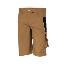 Qualitex HIGH QUALITY WORKWEAR Shorts PRO khaki/schwarz Damen: 58 Herren: 64