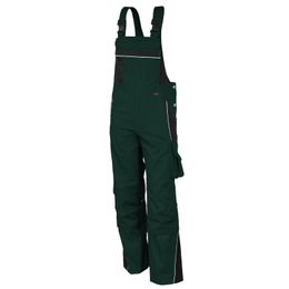Qualitex HIGH QUALITY WORKWEAR Latzhose PRO gr&uuml;n/schwarz Damen: 56 Herren: 62
