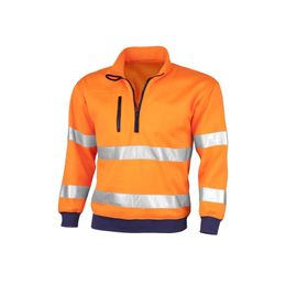 Qualitex HIGH QUALITY WORKWEAR Sweatshirt signal warnorange Damen: 48 Herren: XL