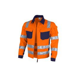 Qualitex HIGH QUALITY WORKWEAR Bundjacke PRO WS warnorange/marine Damen: 46 Herren: L
