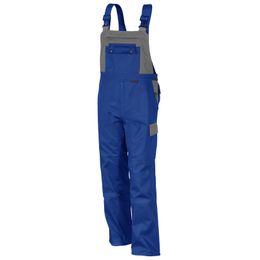 Qualitex HIGH QUALITY WORKWEAR Latzhose image kornblau/hellgrau Damen: 42 Herren: 48