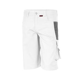Qualitex HIGH QUALITY WORKWEAR Shorts PRO wei&szlig;/grau Damen: 48 Herren: 54