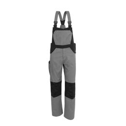 Qualitex HIGH QUALITY WORKWEAR Latzhose X-Serie grau/schwarz Damen: 60 Herren: 66