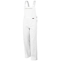 Qualitex HIGH QUALITY WORKWEAR Latzhose favorit wei&szlig; Damen: 38 Herren: 44