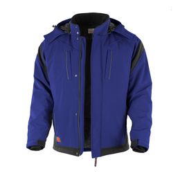 Qualitex HIGH QUALITY WORKWEAR Softshelljacke PRO Winter kornblau/schwarz Damen: 56 Herren: 3XL