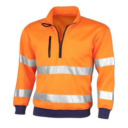 Qualitex HIGH QUALITY WORKWEAR Sweatshirt signal warnorange Damen: 68 Herren: 6XL