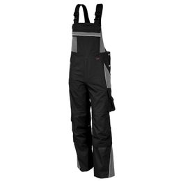 Qualitex HIGH QUALITY WORKWEAR Latzhose PRO schwarz/grau Damen: 52 Herren: 58