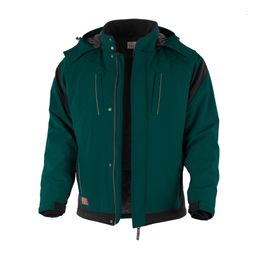 Qualitex HIGH QUALITY WORKWEAR Softshelljacke PRO Winter gr&uuml;n/schwarz Damen: 64 Herren: 5XL