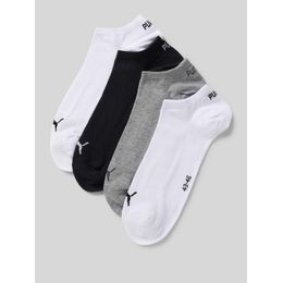 Puma Sneakersocken mit Label-Schriftzug im 4er-Pack