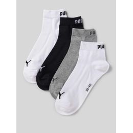 Puma Socken mit Label-Schriftzug im 4er-Pack