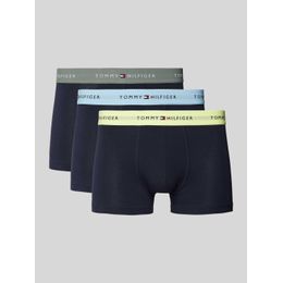 Tommy Hilfiger Trunks mit elastischem Logo-Bund im 3er-Pack