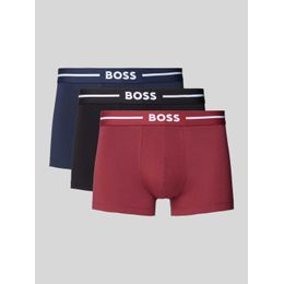 BOSS Trunks mit elastischem Label-Bund im 3er-Pack