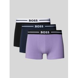 BOSS Trunks mit elastischem Label-Bund im 3er-Pack