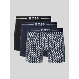 BOSS Trunks mit elastischem Logo-Bund im 3er-Pack