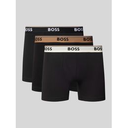 BOSS Trunks mit elastischem Logo-Bund im 3er-Pack