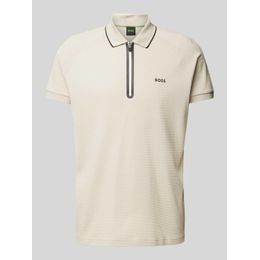 BOSS Green Regular Fit Poloshirt mit Strukturmuster Modell 'Philix'