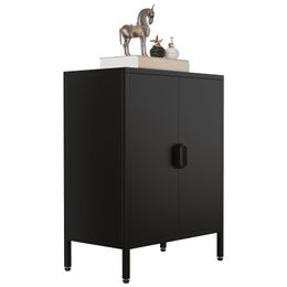 Vcm Metall Stahl Kommode Sideboard Highboard Anrichte Schrank Drehtüren Flokas S