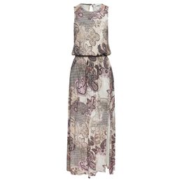 Lascana Sommerkleid Damen Gr&ouml;&szlig;e 44 dunkelbeige / hellbraun / rosa / schwarz