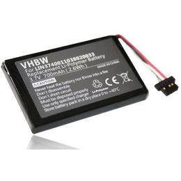 Akku kompatibel mit Navigon vw / Volkswagen 70/71 vw up gps Navigation Navi (700mAh, 3,7V, Li-Polymer) - vhbw