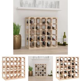 The Living Store Weinregal 58,5x33x60,5 cm Massivholz Kiefer - Weinregale