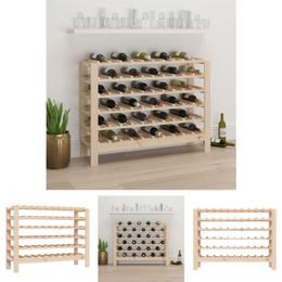 The Living Store - Weinregal 109,5x30x82 cm Massivholz Kiefer - Weinregale - Braun