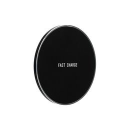 Induktives Ladegerät Schwarz Rund Wireless Charger Wireless Slim Ultra Flach usb Charger Anschluss