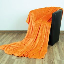 Bestlivings Kuscheldecke Wohndecke Celina - hochwertige Flauschige Decke, 60 x 80 cm - Orange - Orange