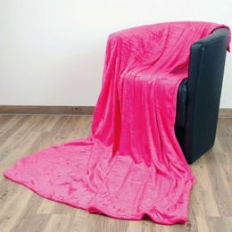 Bestlivings Kuscheldecke Wohndecke Celina - hochwertige Flauschige Decke, 60 x 80 cm - Pink - Pink