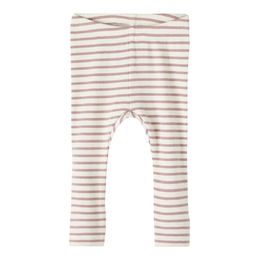 name it Leggings 'NBNBani' M&auml;dchen Gr&ouml;&szlig;e 86 ecru / lila
