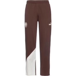 Puma Fc St. Pauli Trainingshose Herren - braun - Gr. M - Baumwolle