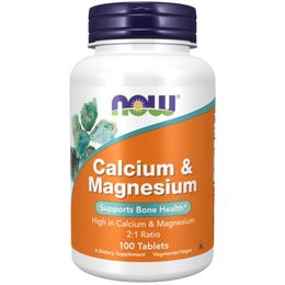 Now Foods, Calcium & Magnesium 100 Tabletten [160,00 EUR pro kg]