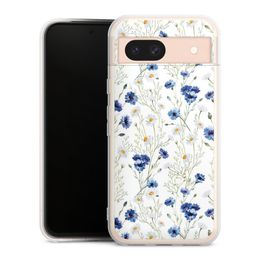 DeinDesign Google Pixel 8a Handy Silikon H&uuml;lle Case transparent Handyh&uuml;lle Flowers Muster Flower Silikon Case