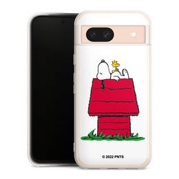 DeinDesign Google Pixel 8a Handy Silikon H&uuml;lle Case transparent Handyh&uuml;lle Snoopy Peanuts Official Licensed Product Silikon Case