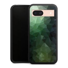 DeinDesign Google Pixel 8a Handy Premium Silikon H&uuml;lle Handyh&uuml;lle schwarz Case Mosaic Geometric Tarnmuster Silikon Premium Case