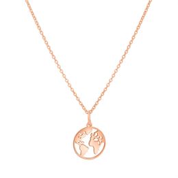 Vivance Kette mit Anhänger 925/- Sterling Silber rotvergoldet Motiv Erde