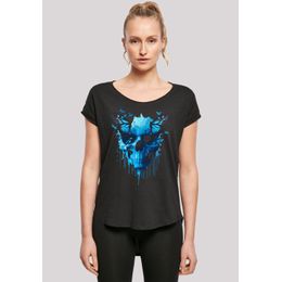 F4NT4STIC T-Shirt Totenkopf mit Schmetterling Print, schwarz, M