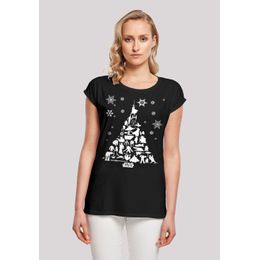 F4NT4STIC T-Shirt Star Wars Christmas Weihnachtsbaum Print, schwarz, M