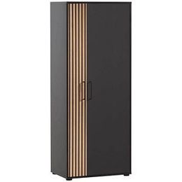 MÖBELPARTNER MÖBELPARTNER Aktenschrank Hank, 701971 schwarz, eiche 3 Fachböden 65,1 x 41,0 x 163,6 cm