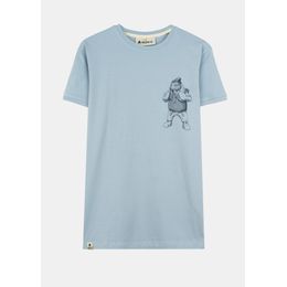 NOORLYS Kurzarmshirt T Shirt WALROSS, blau, XL, Silverblue